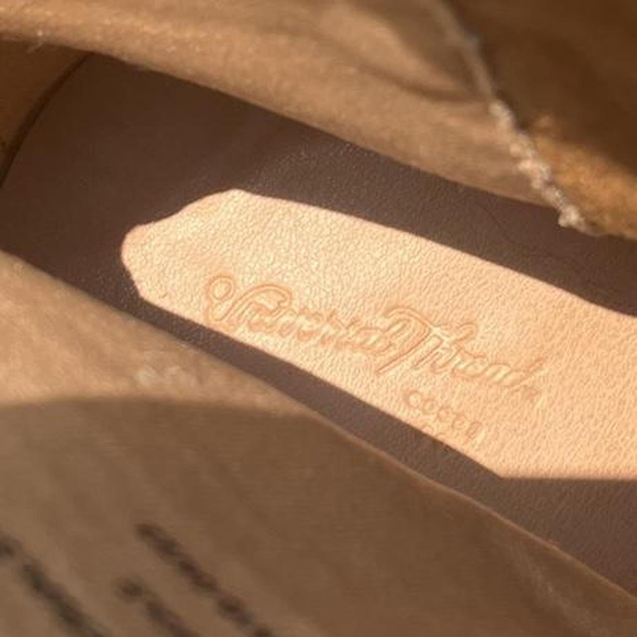 universal thread brown patchwork boots size US... - Depop