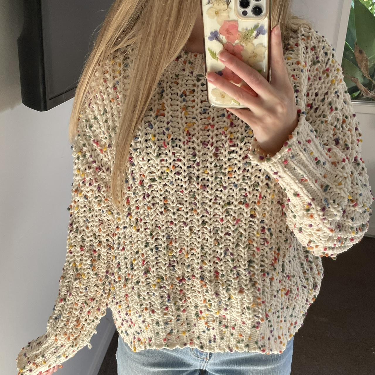 Ally fashion cozy random knit Size 6 Worn... - Depop