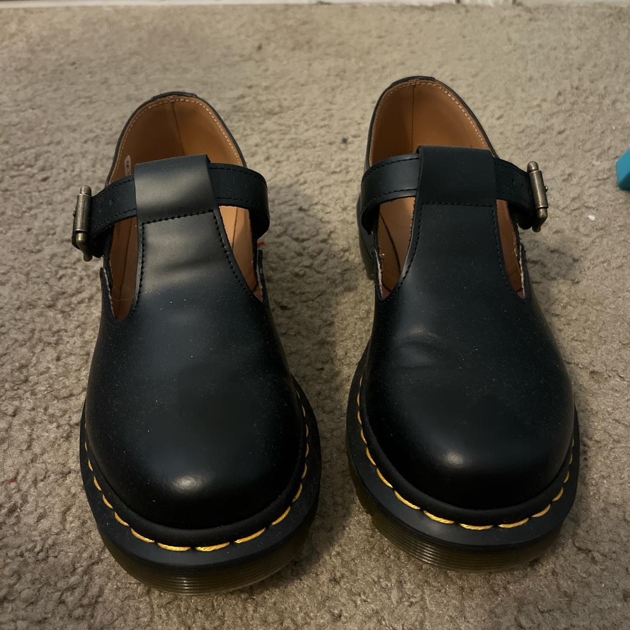 Dr. Martens Women's Black and Yellow Clogs | Depop