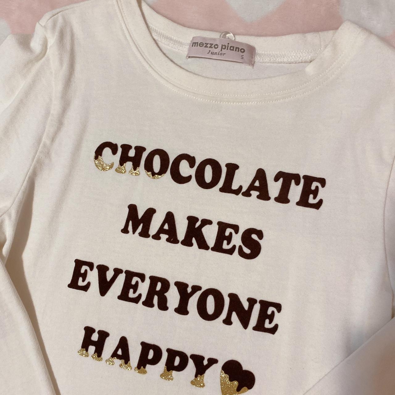 mezzo piano “chocolate makes everyone happy” cinched... - Depop