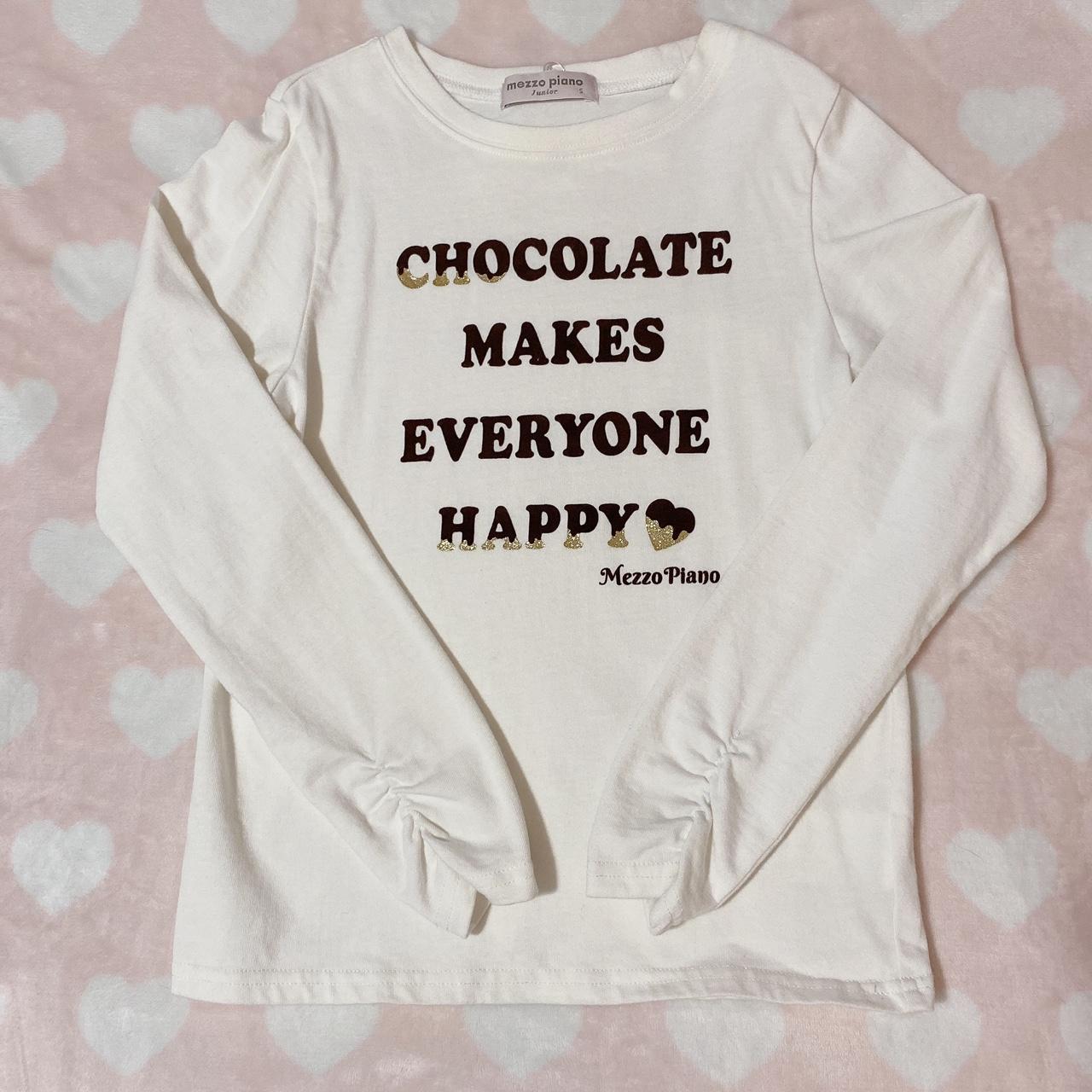 mezzo piano “chocolate makes everyone happy” cinched... - Depop