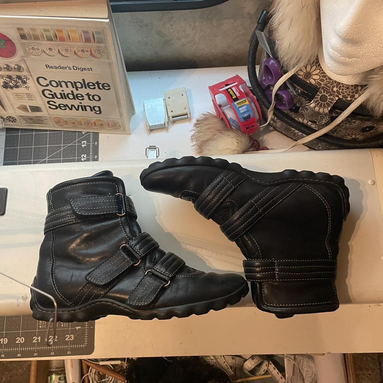 Timberland futuristic boxing shoes strap on black... - Depop