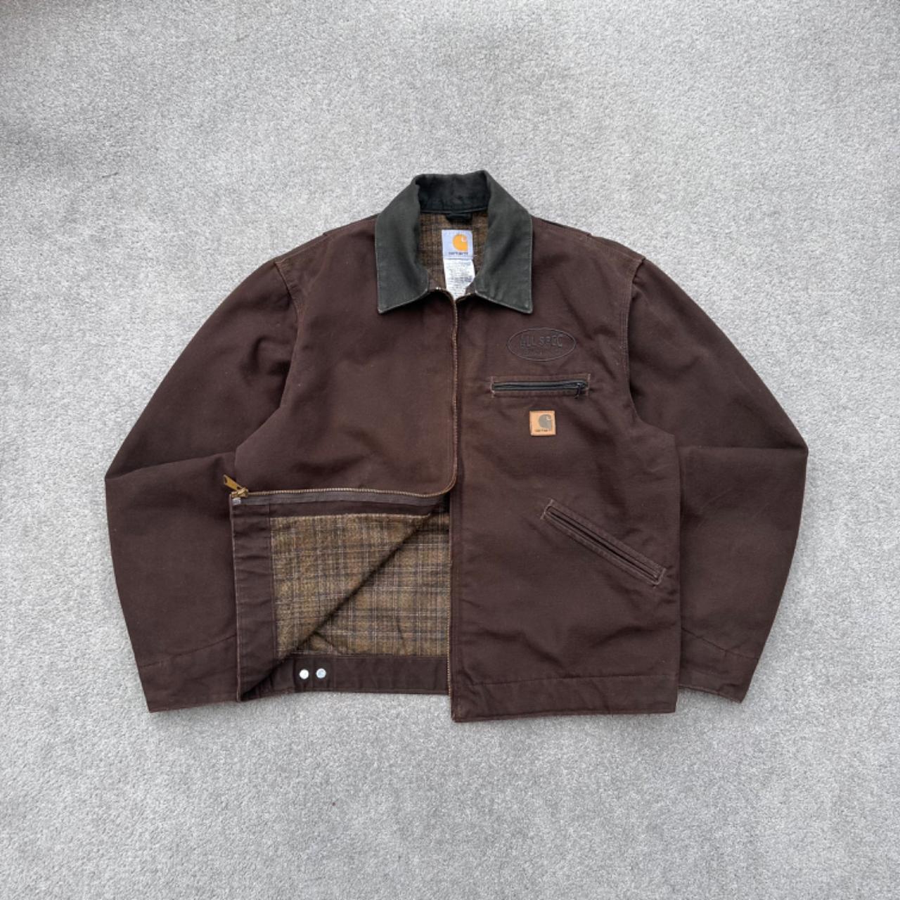 Vintage 00s Carhartt Detroit J97 DKB boxy fit... | Depop