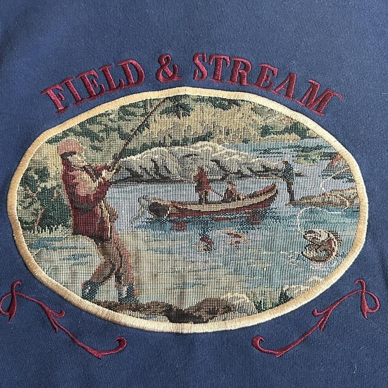Vintage Field and Stream Fishing Pull Over Sweater... - Depop