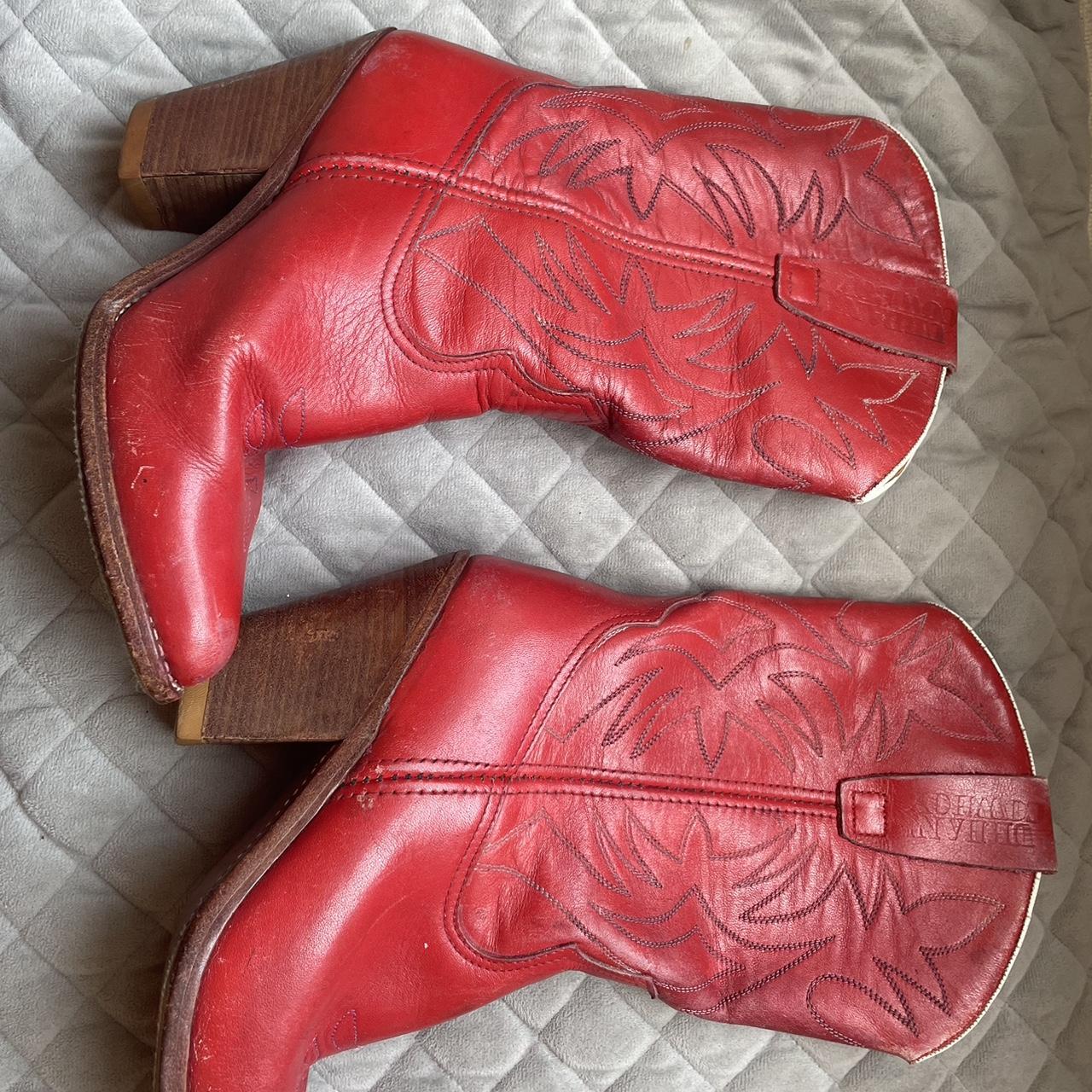 Vintage Urban Cowboy red boots - Depop