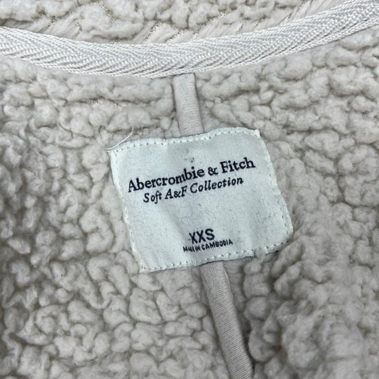 Abercrombie & Fitch Soft A&F Collection Cream Snap... - Depop