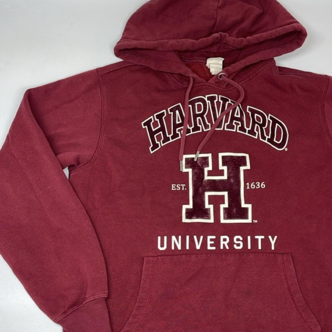 H&M Harvard University Red Pullover Hoodie... - Depop