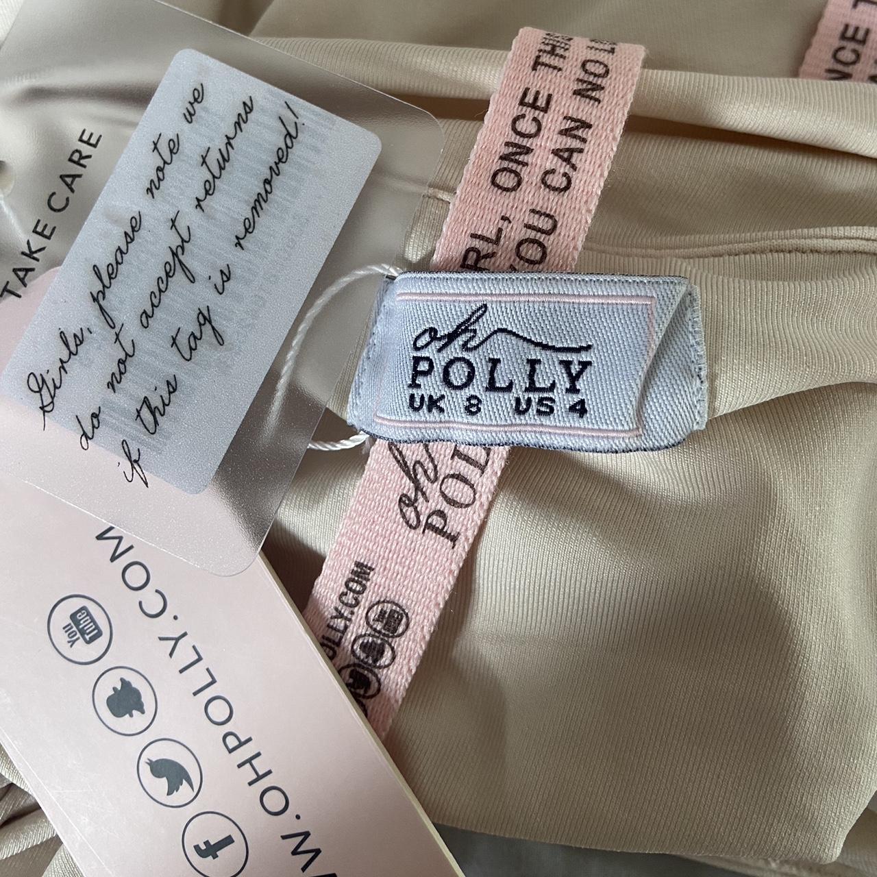 Oh Polly Women's White and Cream Dress | Depop