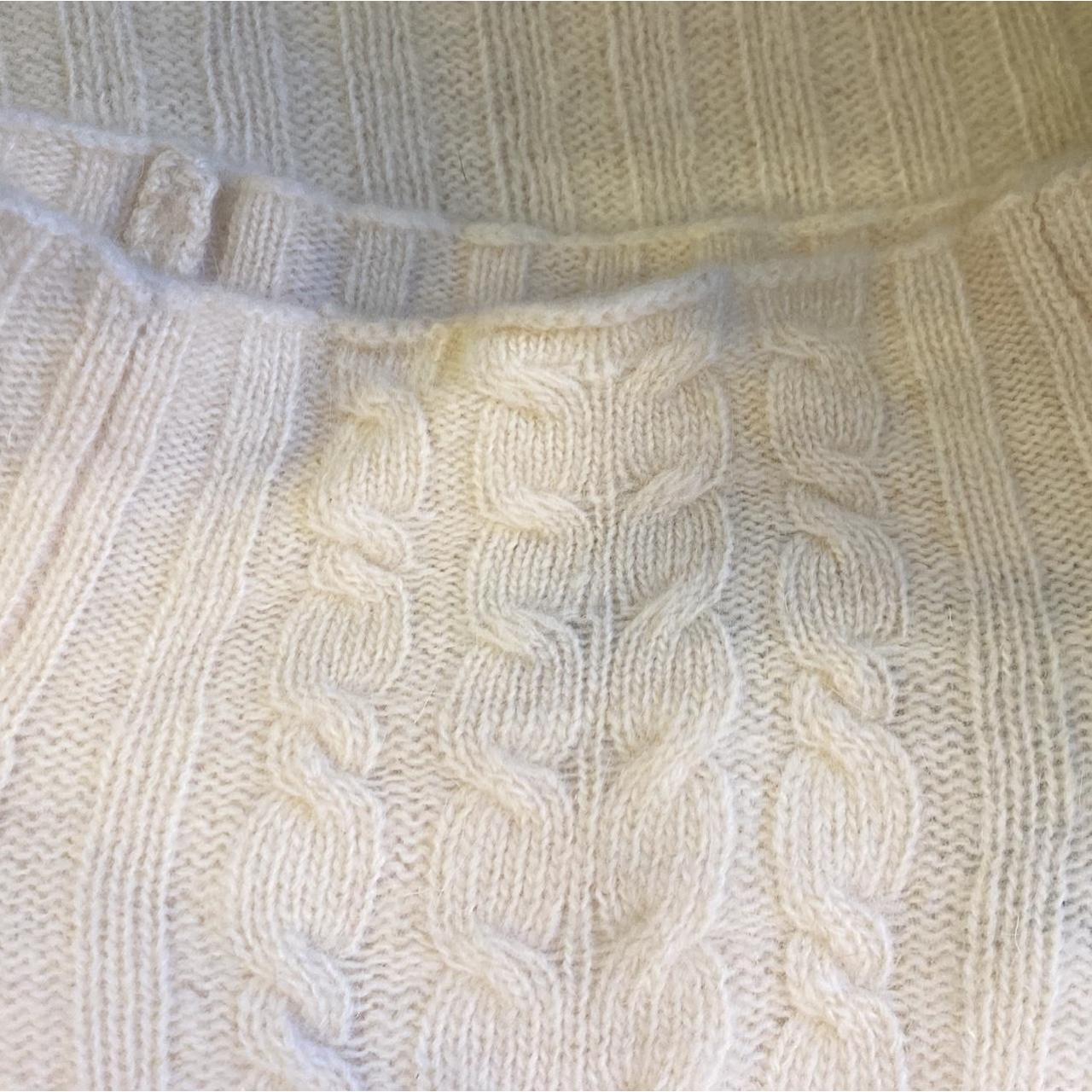 White Stag knit, ivory, mock neck sweater Front... - Depop