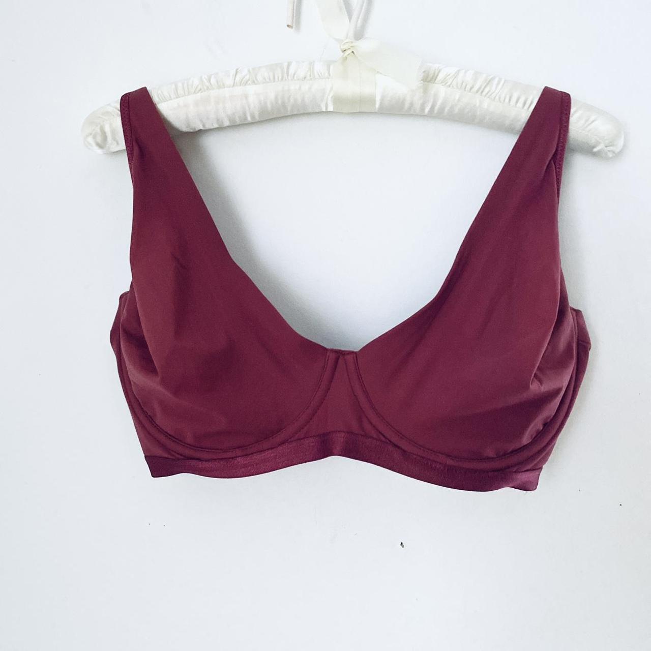 B. Tempt’d maroon, underwire bra. Rarely worn and... - Depop