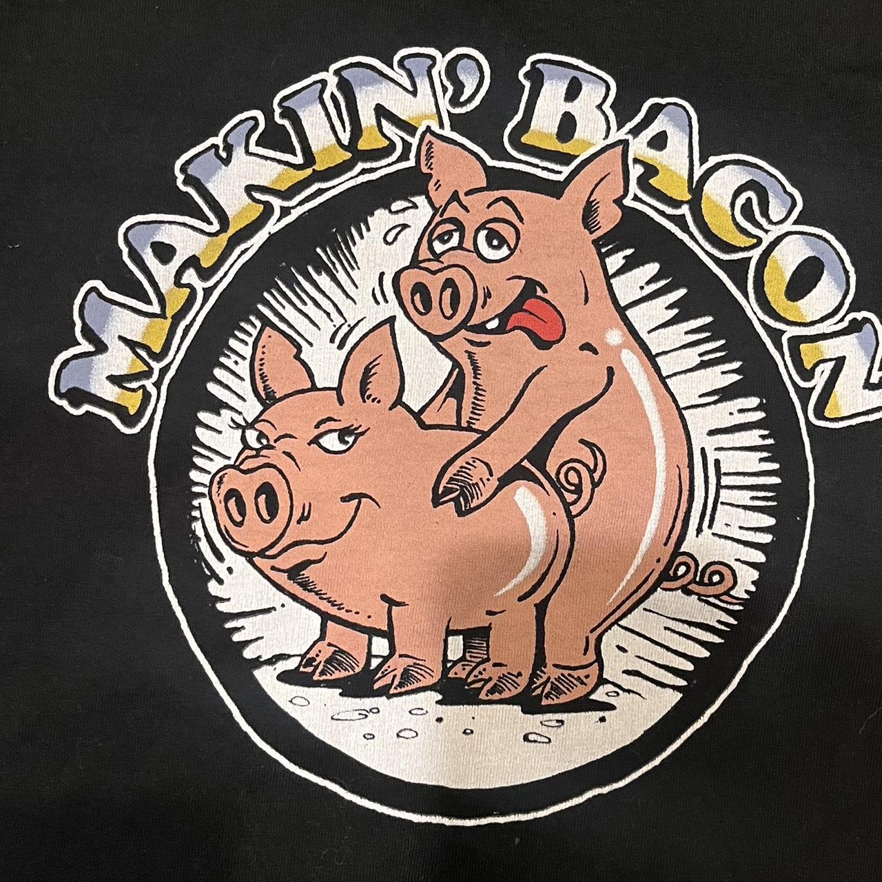 Makin Bacon pig love t shirt Size is XL... - Depop