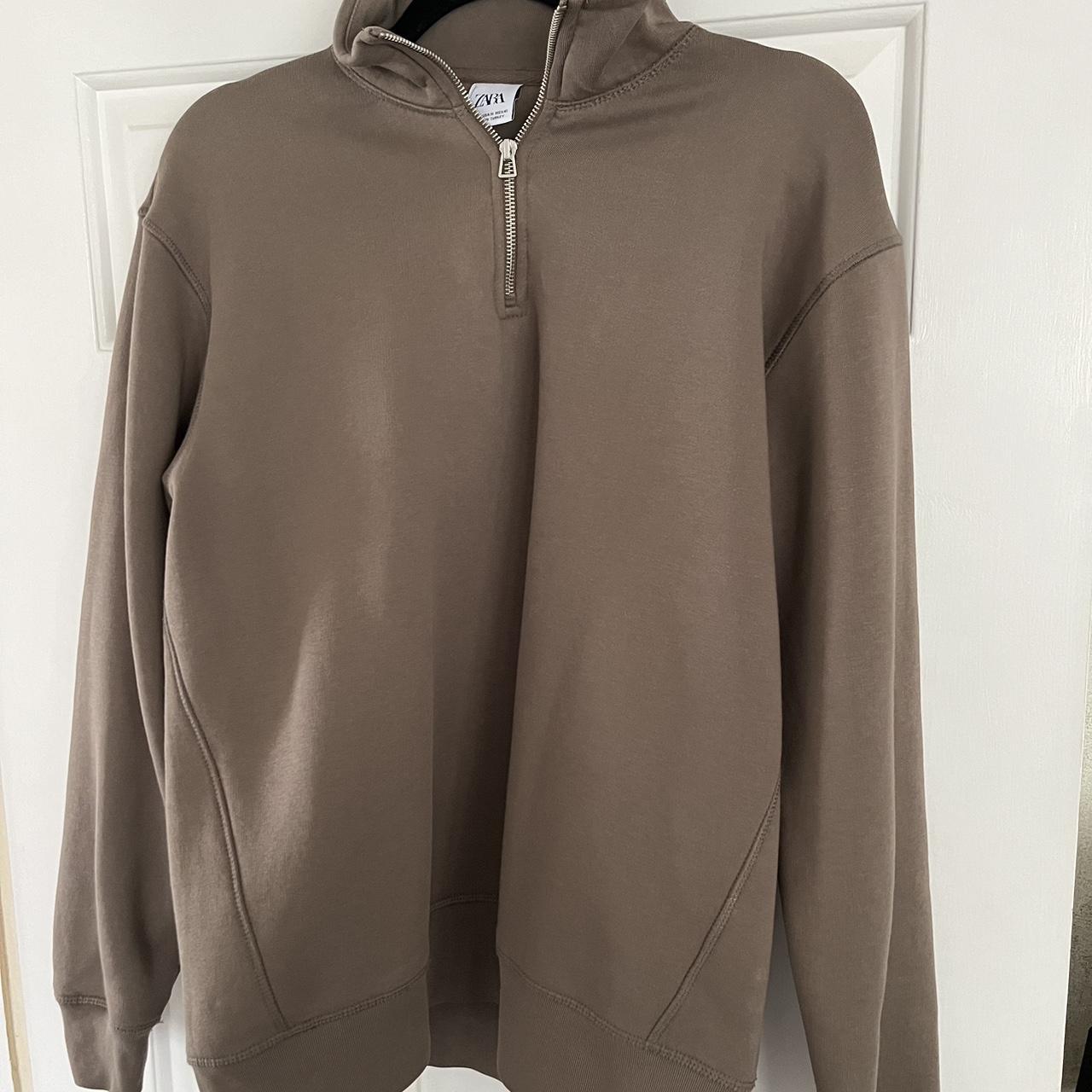 ZARA Quarter Zip Jumper | Men’s M | Worn - Great... - Depop