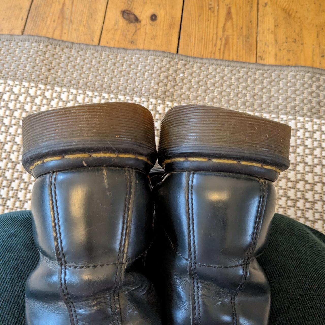 Ink black Doc Martens boots, size 6 🥾 Very well... - Depop