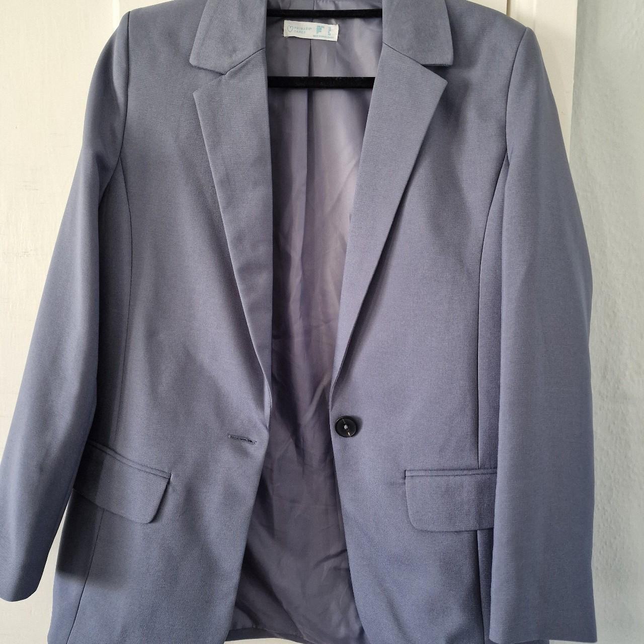 Primark blazer Steel Blue colour Size 10 Only worn... - Depop