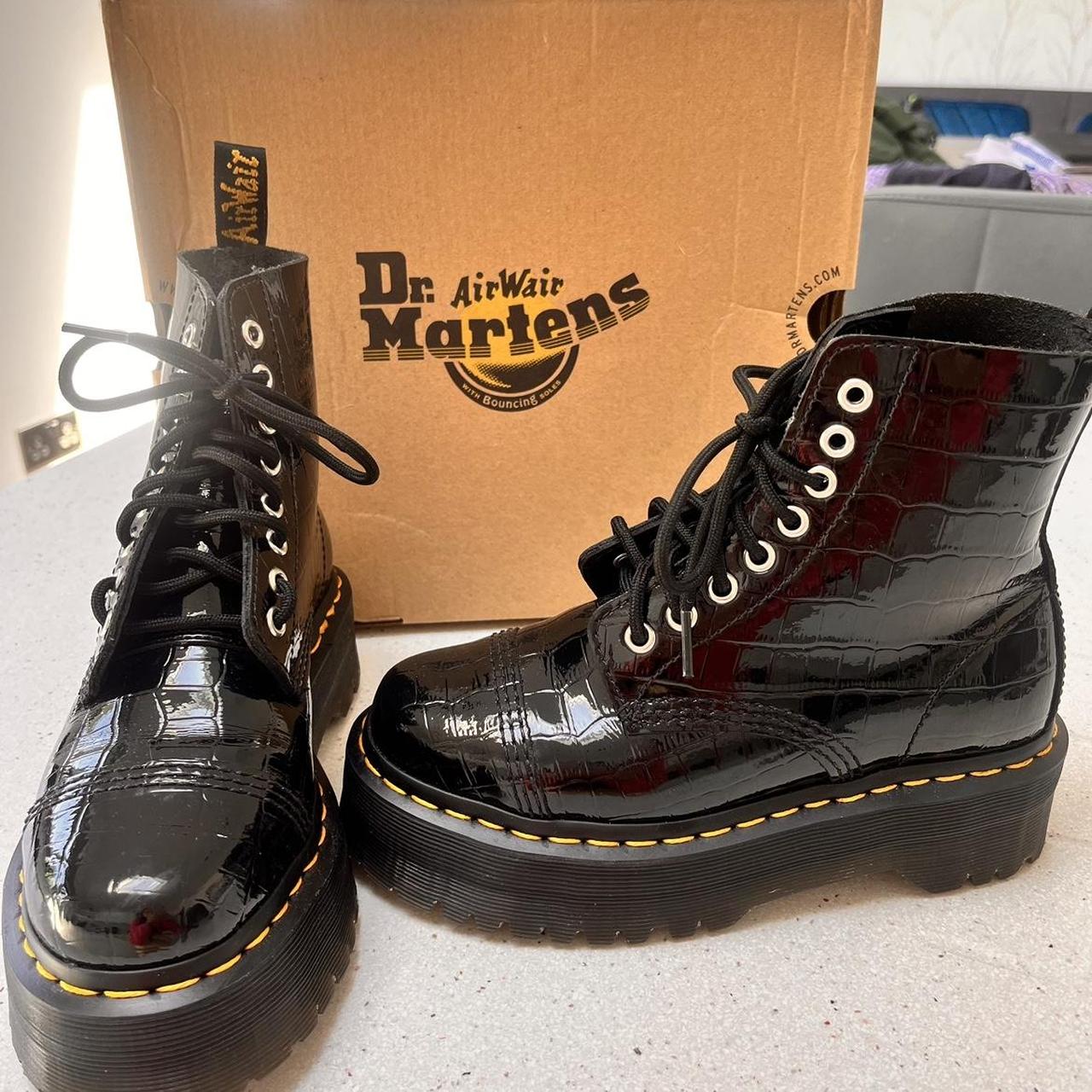 Doc Marten platform boots Snakeskin exterior.... - Depop