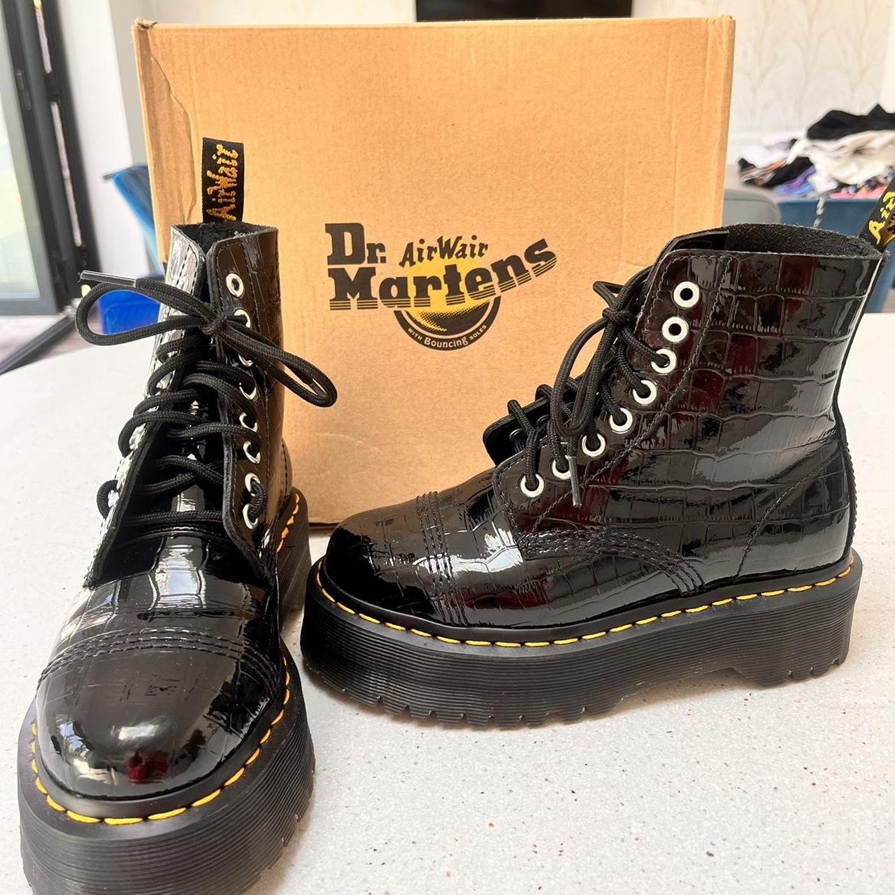 Doc Marten platform boots Snakeskin exterior.... - Depop