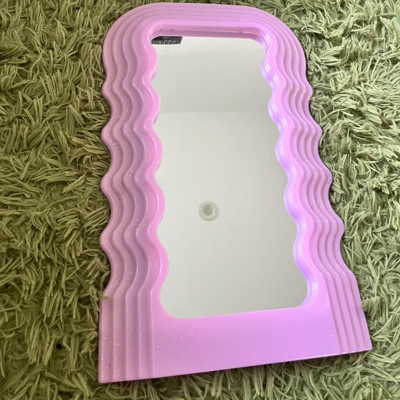 Pink groovy mirror 10 in by 12 in | Depop