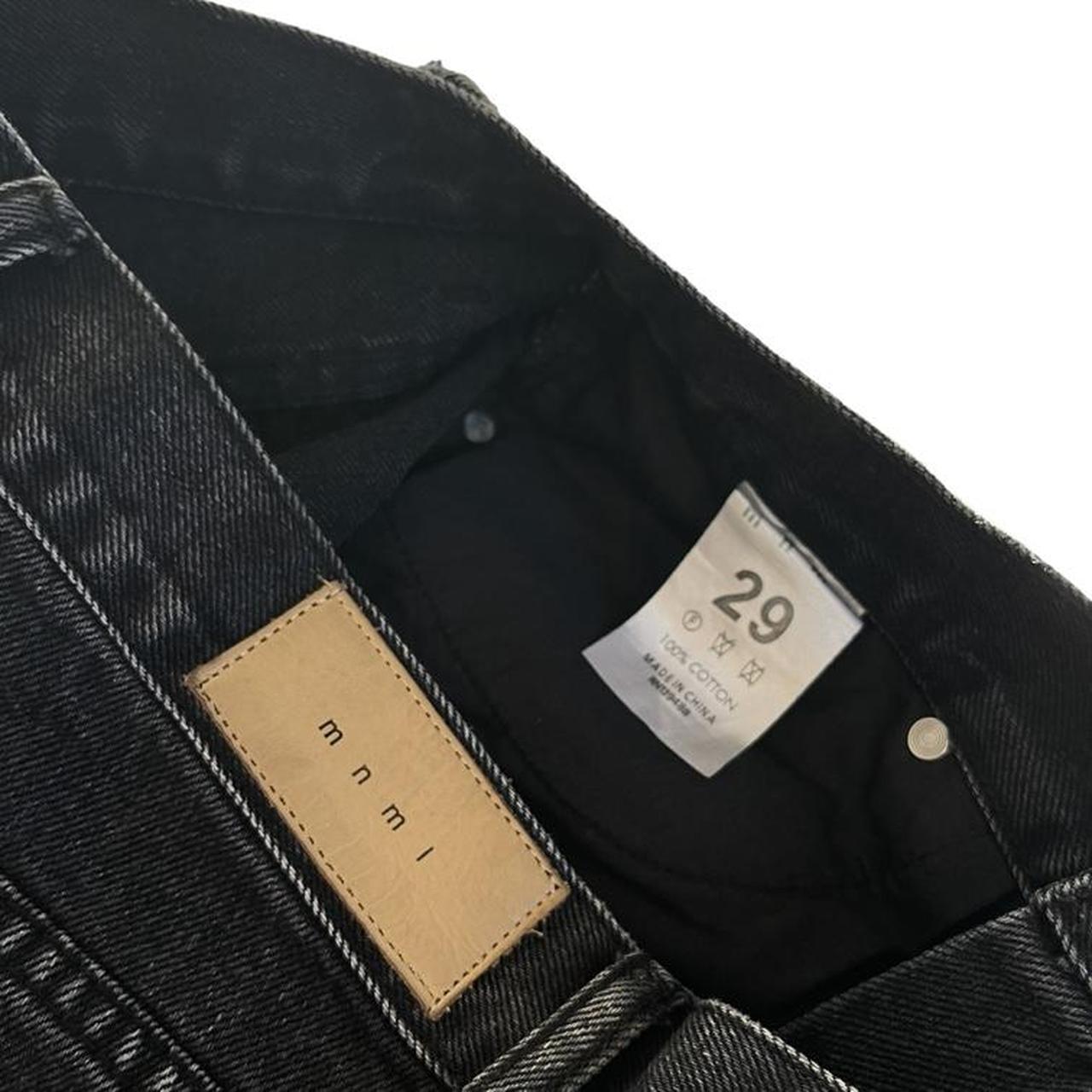 MNML DENIM SKELETON BONES CUT OFF SHORTS IN BLACK... - Depop