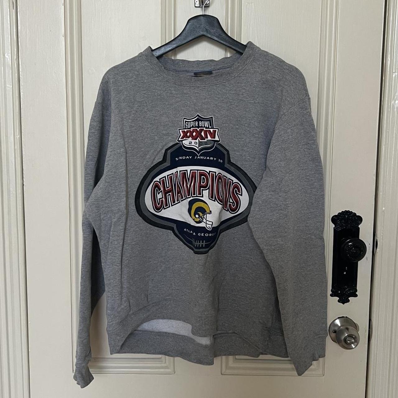 Super Bowl vintage grey crew neck sweater, no damage... - Depop