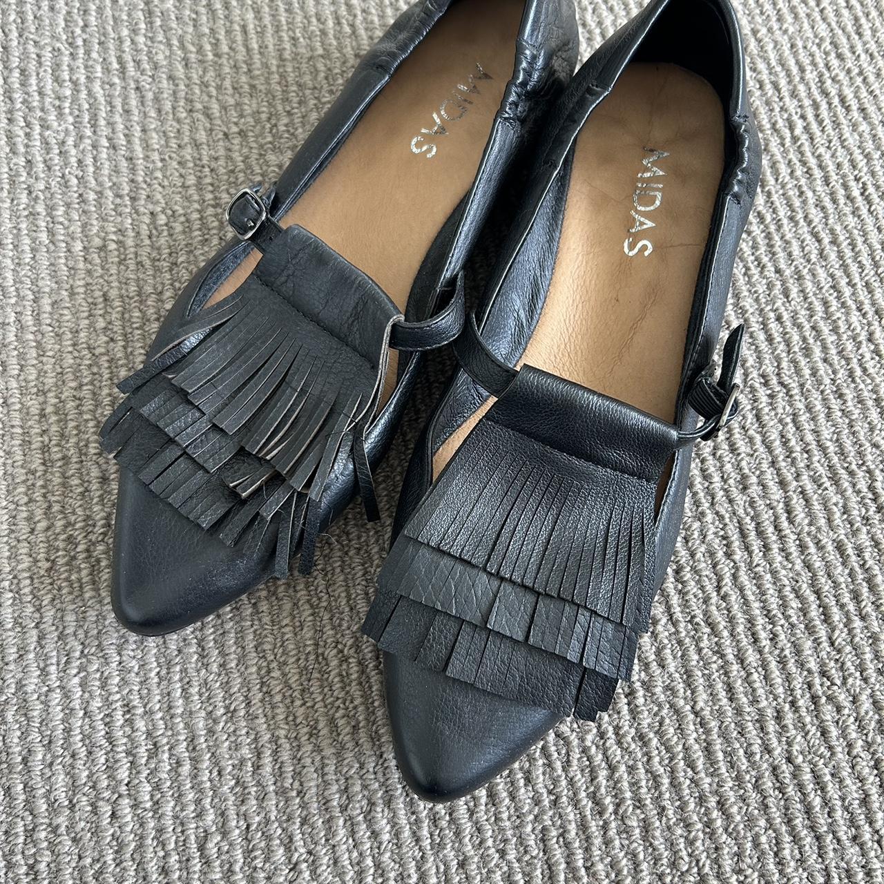 Midas leather flats. Perfect works shoes, extremely... - Depop