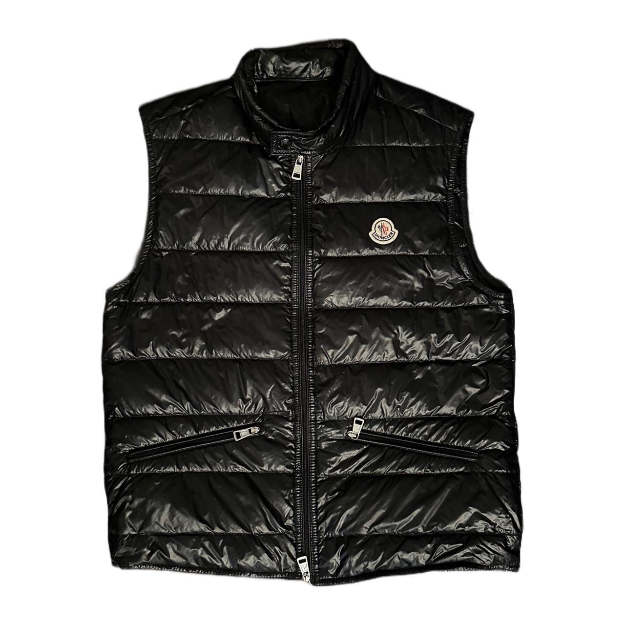 Authentic Moncler Black Puffer Vest Size... - Depop
