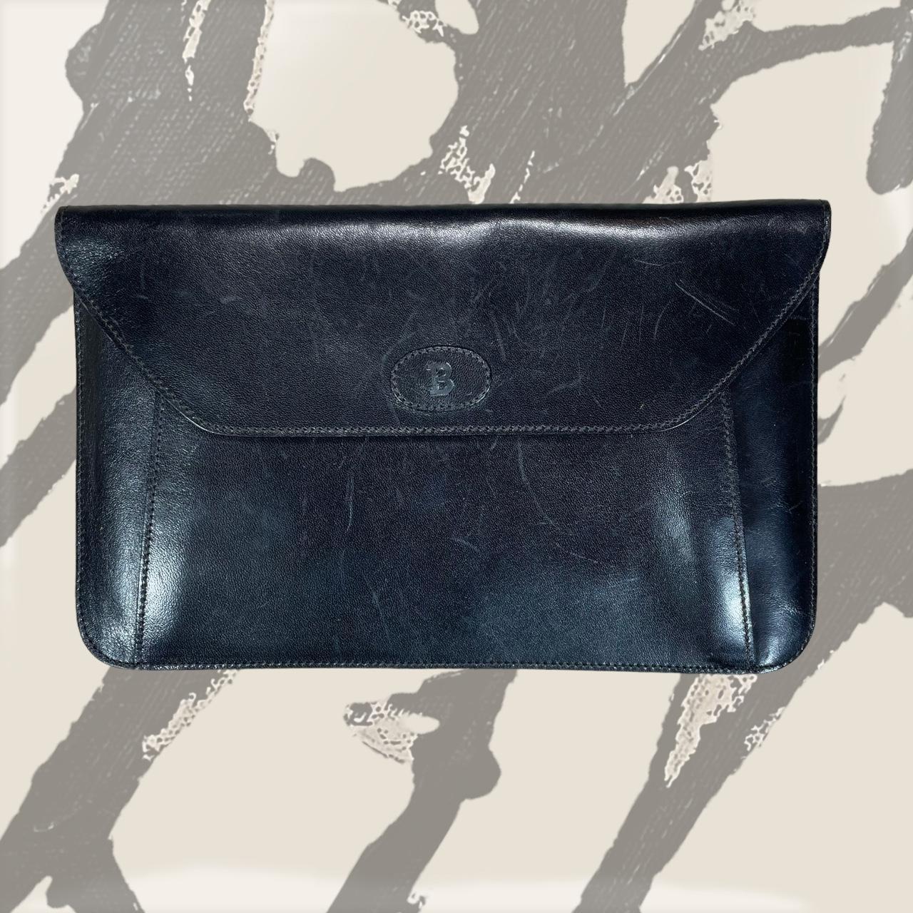 Bally black clutch bag / purse leather... - Depop