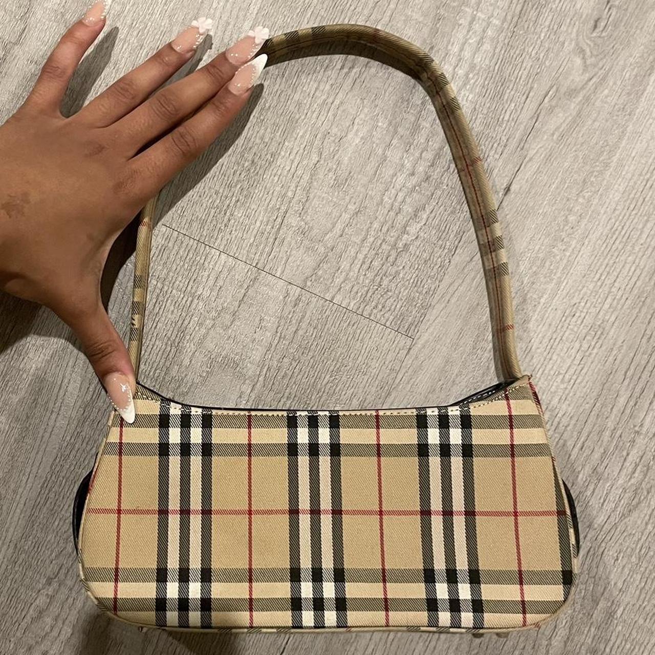plaid handbag purse small great condition branded... - Depop