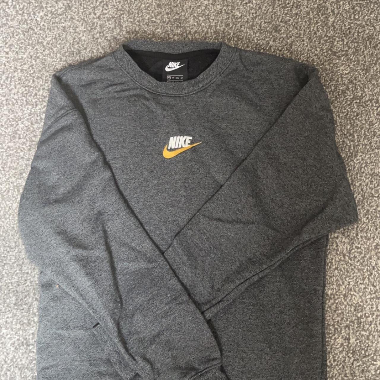 Grey Nike Crewneck Sweatshirt Size: Men’s... - Depop