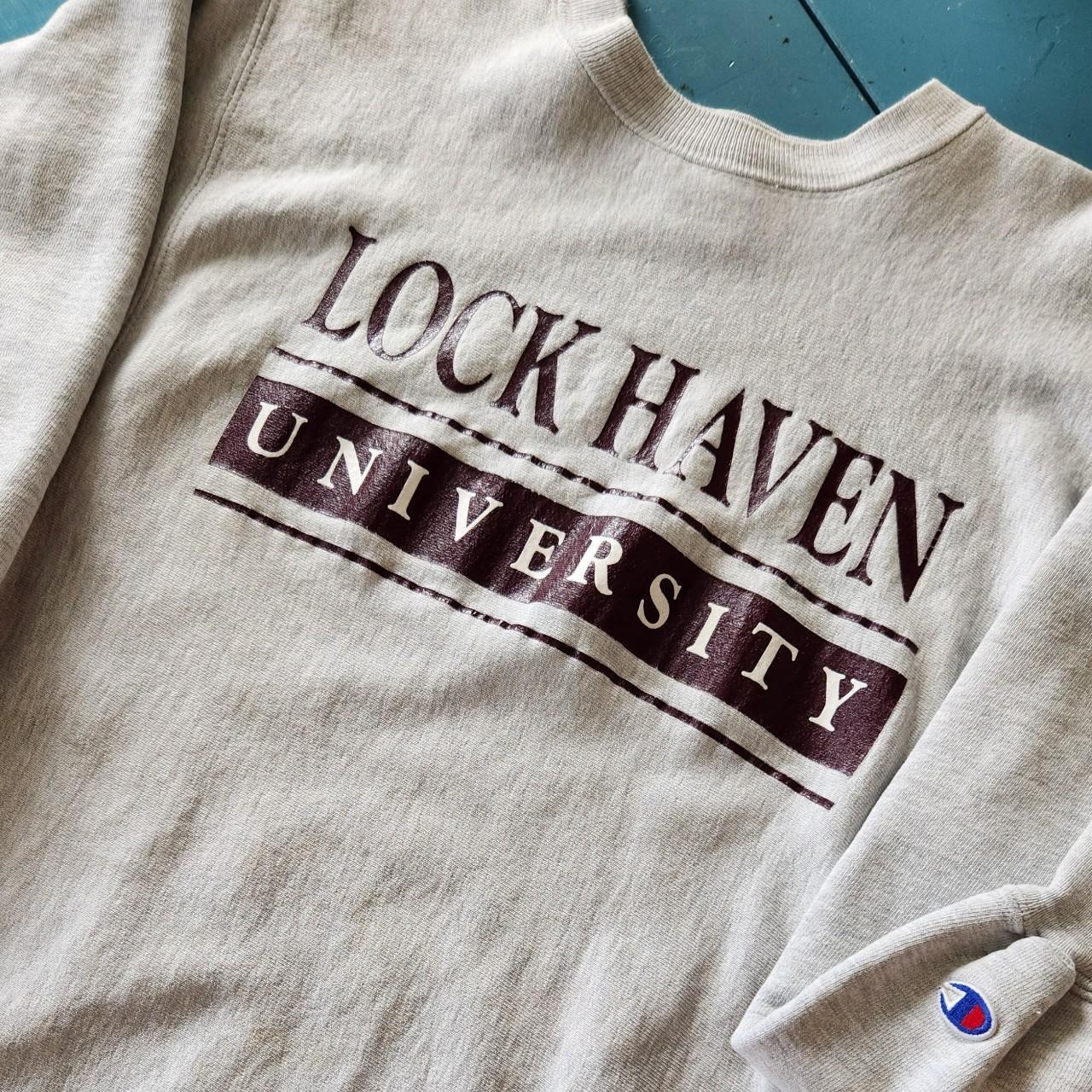Vintage 90s Lock Haven University Champion Reverse... - Depop