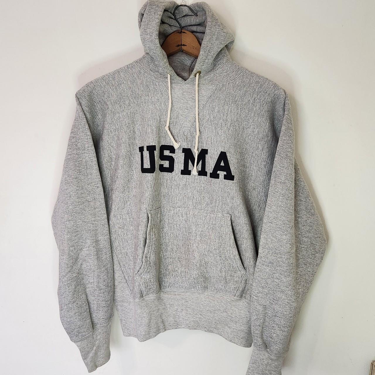 Vintage 80s USMA Champion Reverse Weave Warmup... - Depop