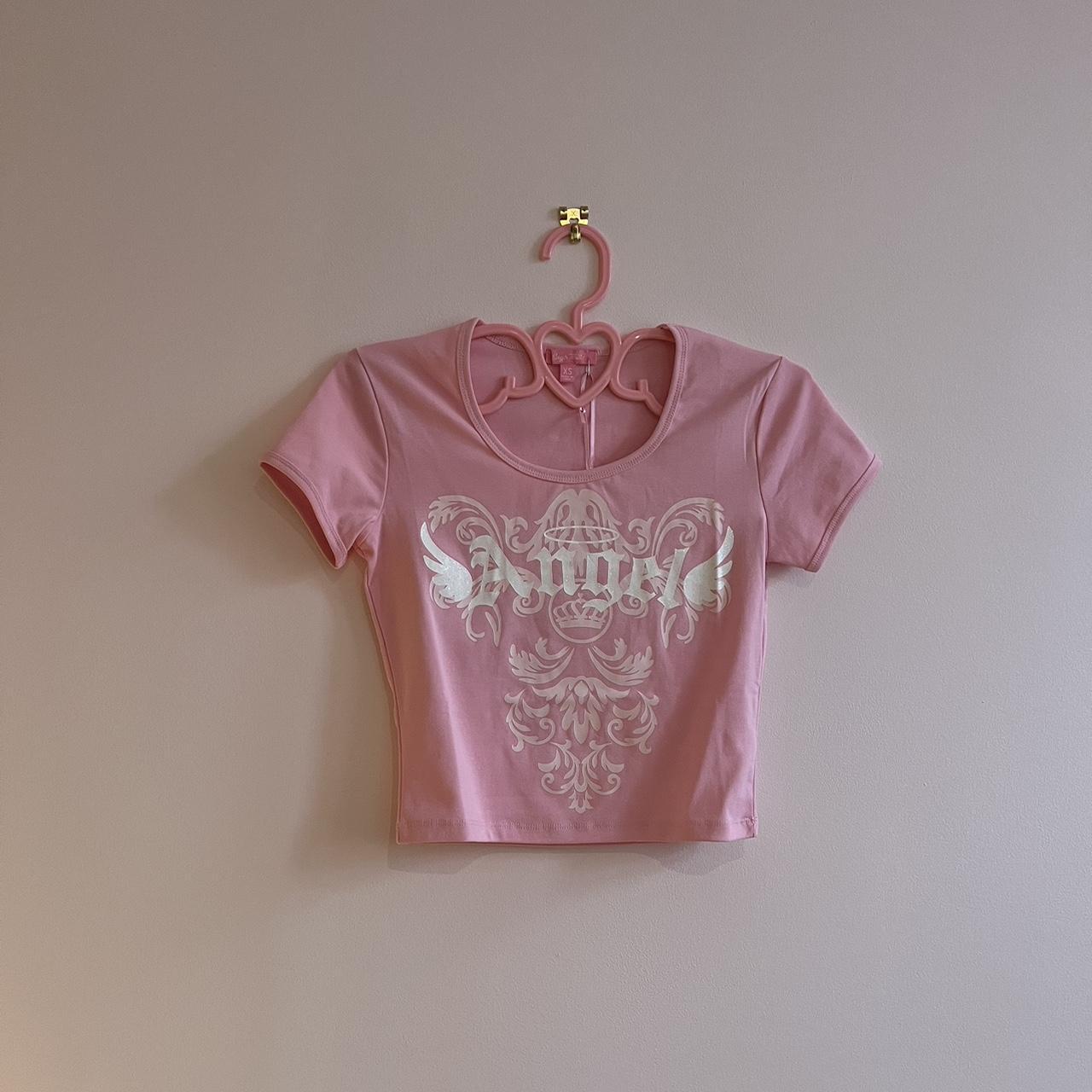 Pink cropped angel top from Sugar Thrillz 🎀 ... - Depop