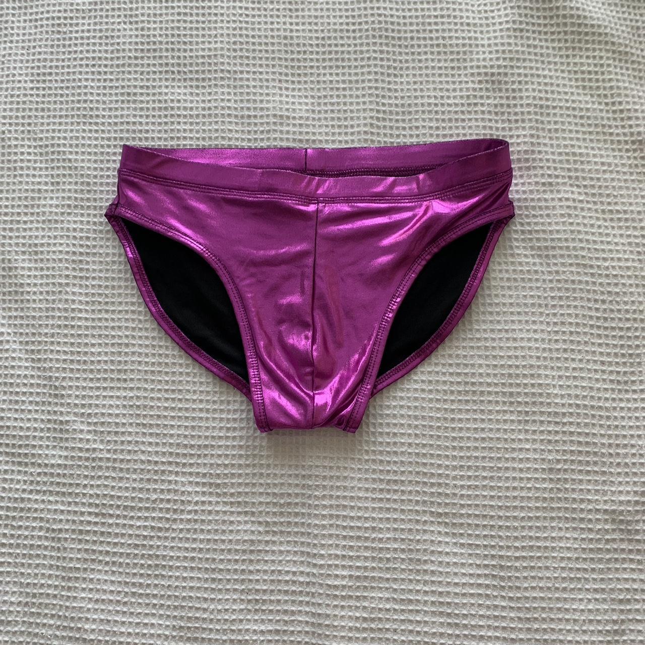 ASOS swim brief speedo in metallic pink. size small,... - Depop