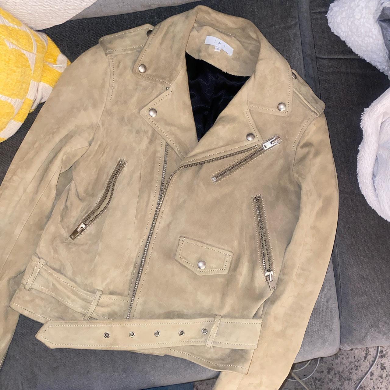 IRO tan/beige suede biker jacket. Worn twice. Few... - Depop