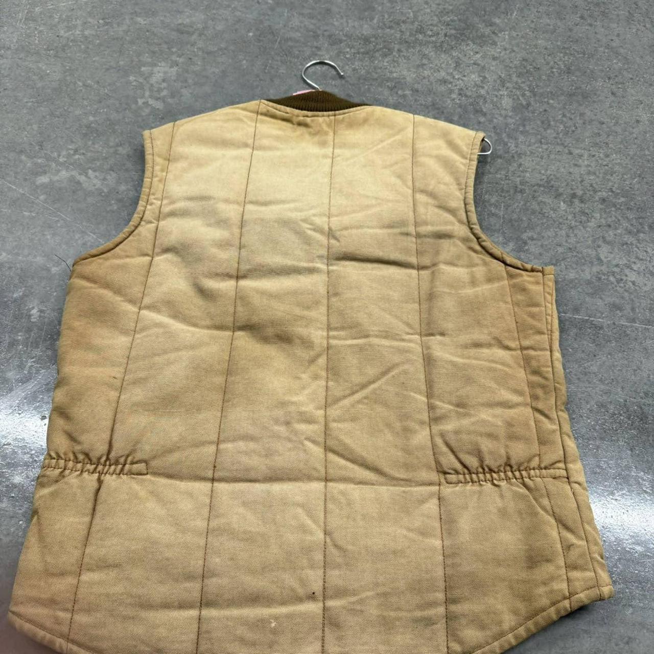 VINTAGE 70s FADED BROWN TALON ZIPPER VEST -OPEN TO... - Depop