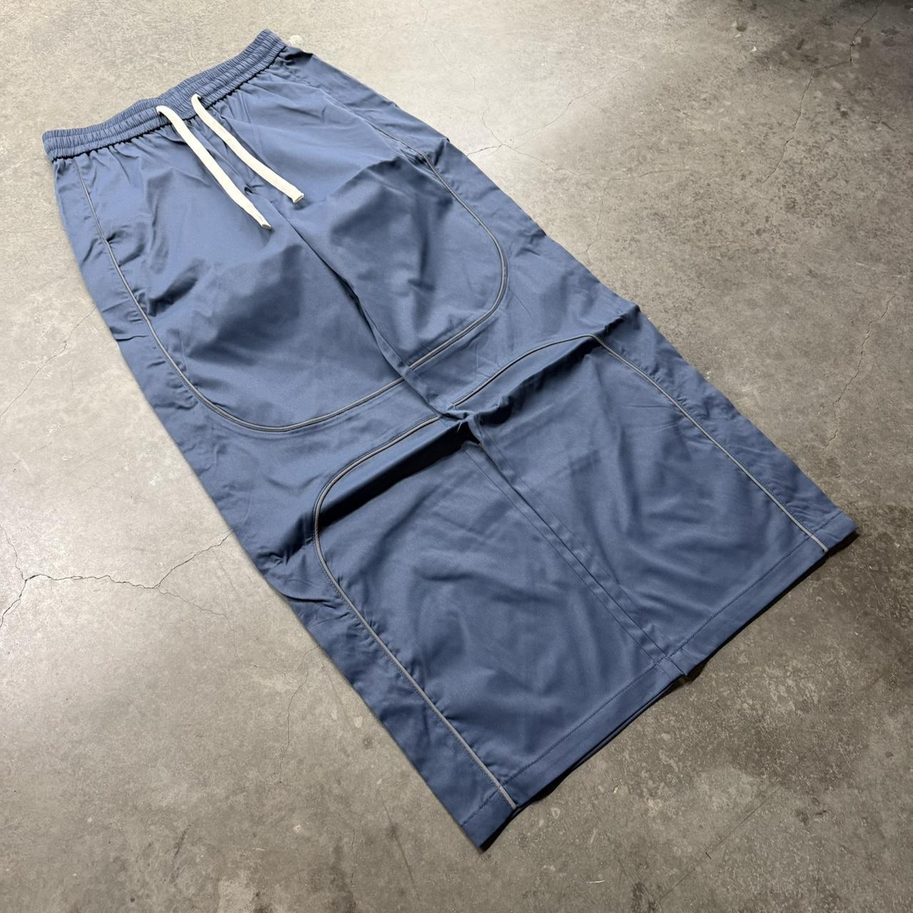 Y2K BAGGY BLUE CYBER STRIPE SWEATPANTS bundle for... | Depop