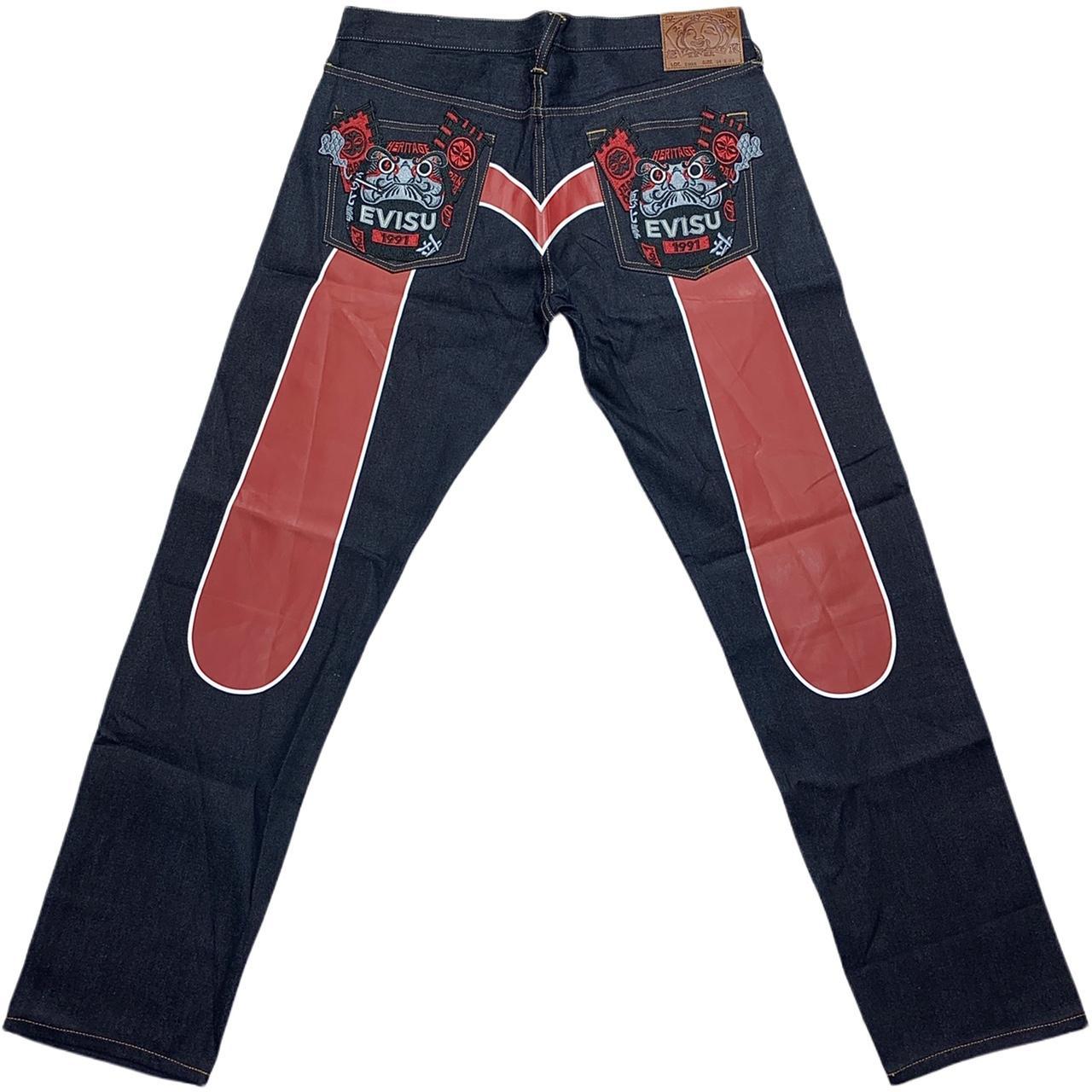 Authentic Evisu Red Daicock Japanese Selvedge Denim... - Depop