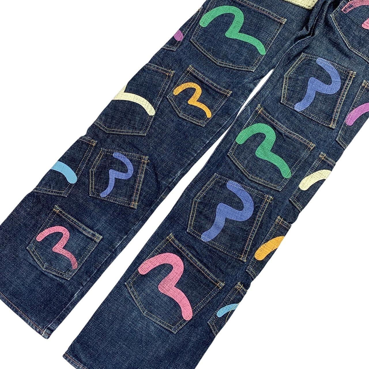 Authentic Evisu Multipocket Japanese Selvedge Denim... - Depop