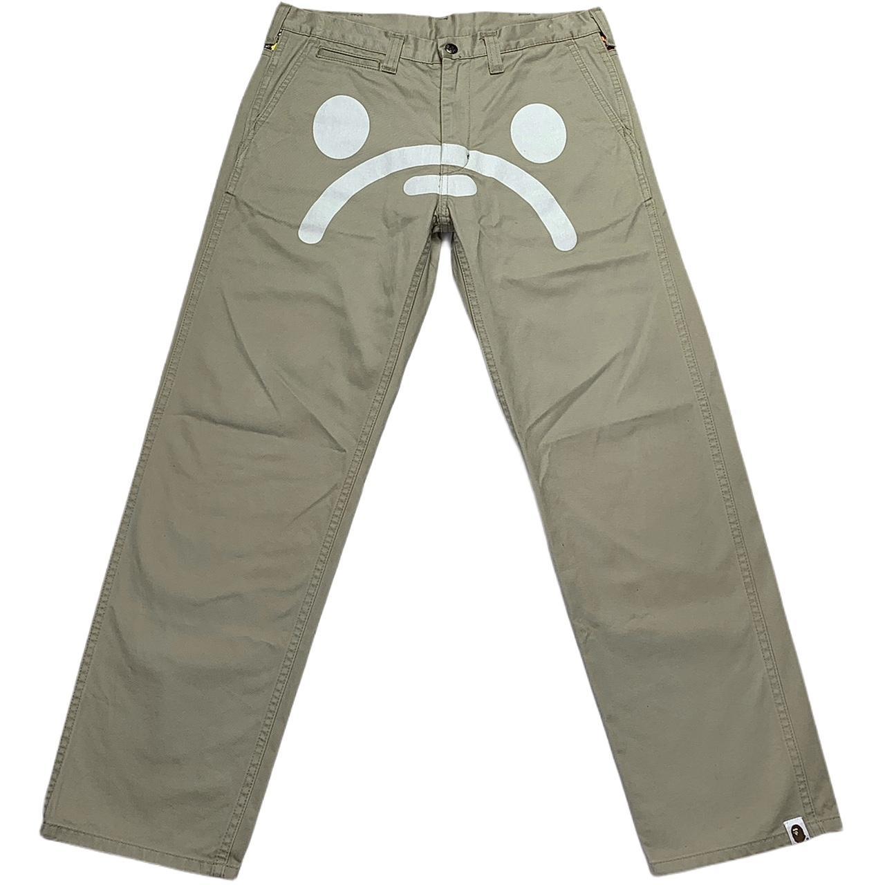 Authentic Bape Sad Face Jeans •Size: Waist 30”... - Depop