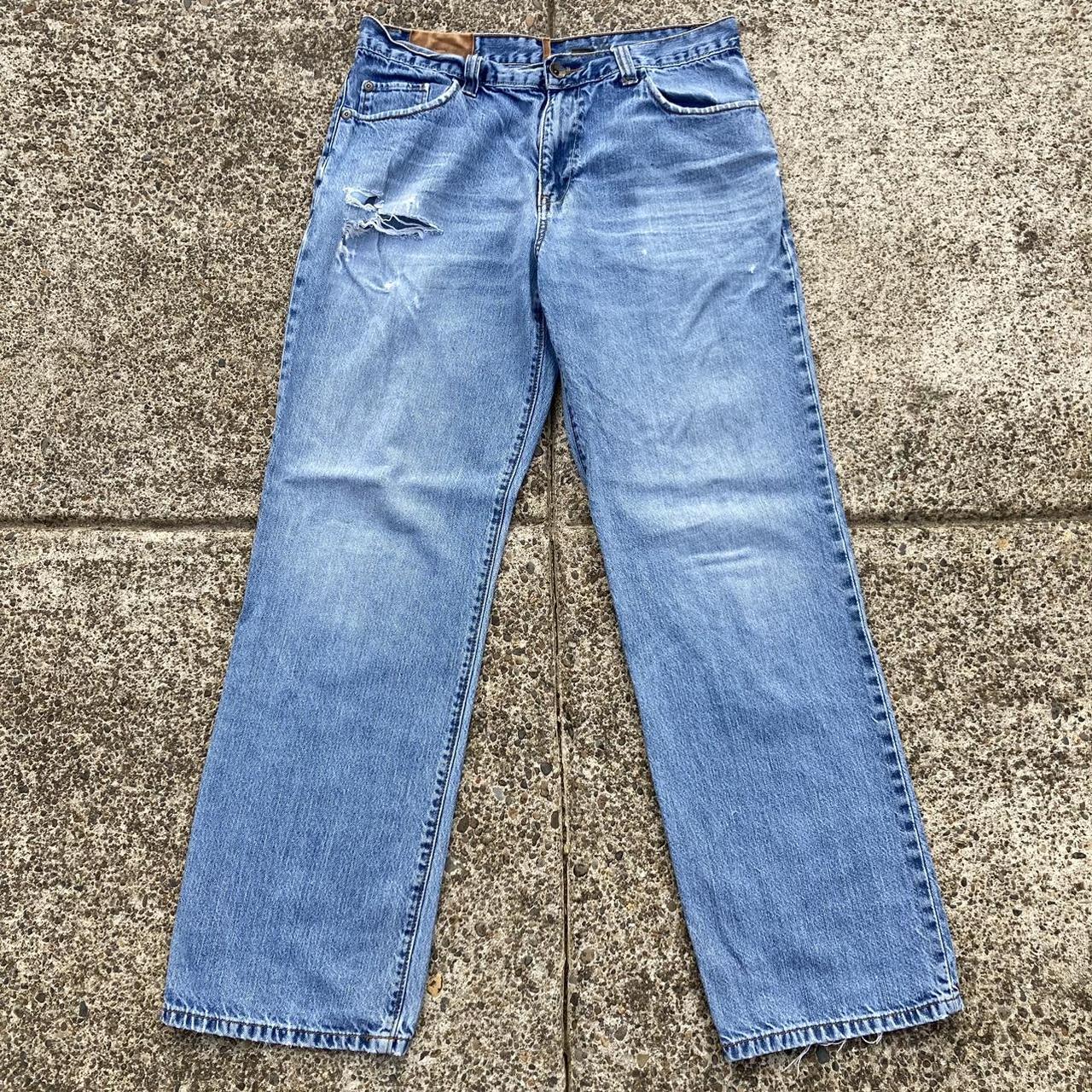 Timberland Men's Blue Jeans | Depop