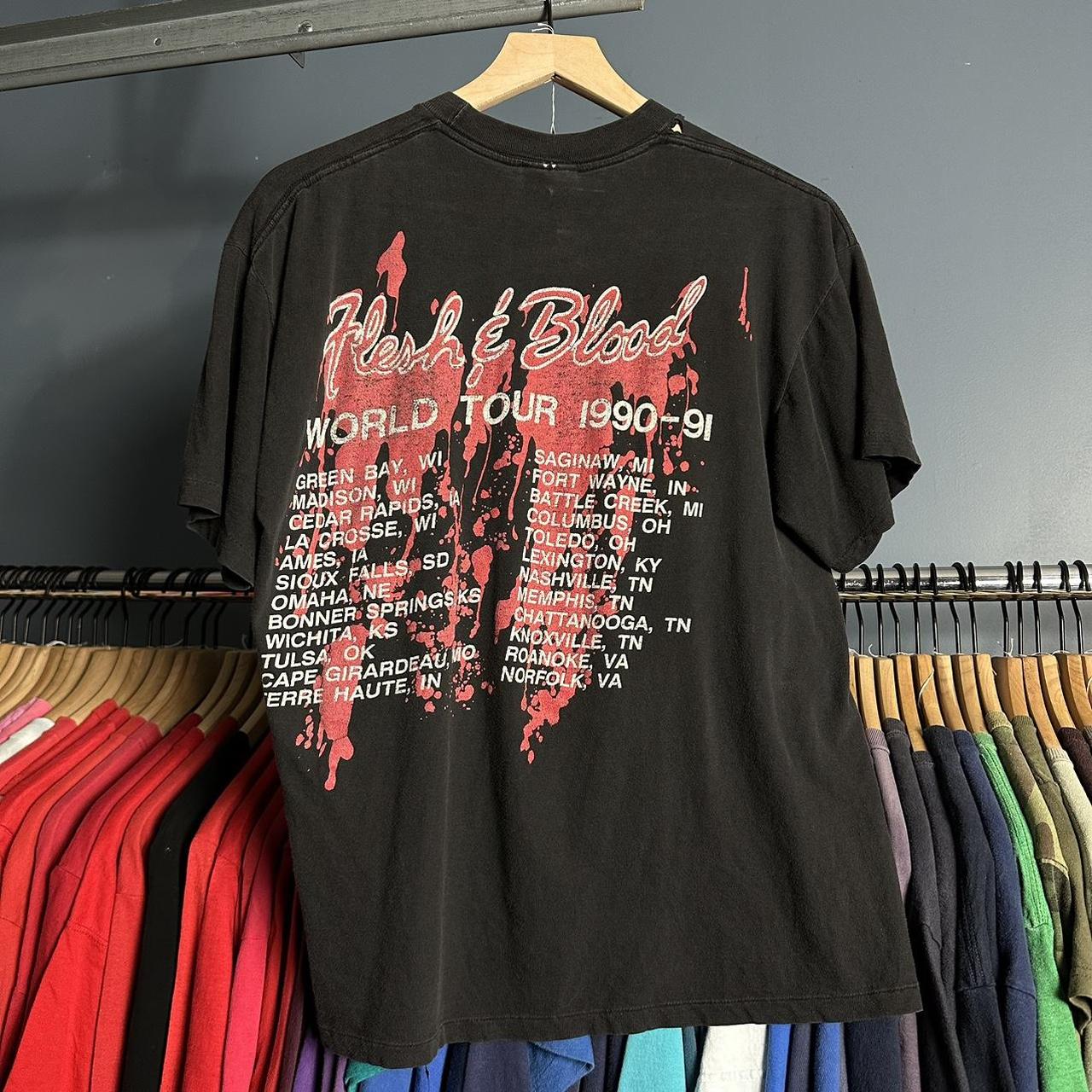 Vintage 90s Poison World Tour Single Stitch Band T... - Depop