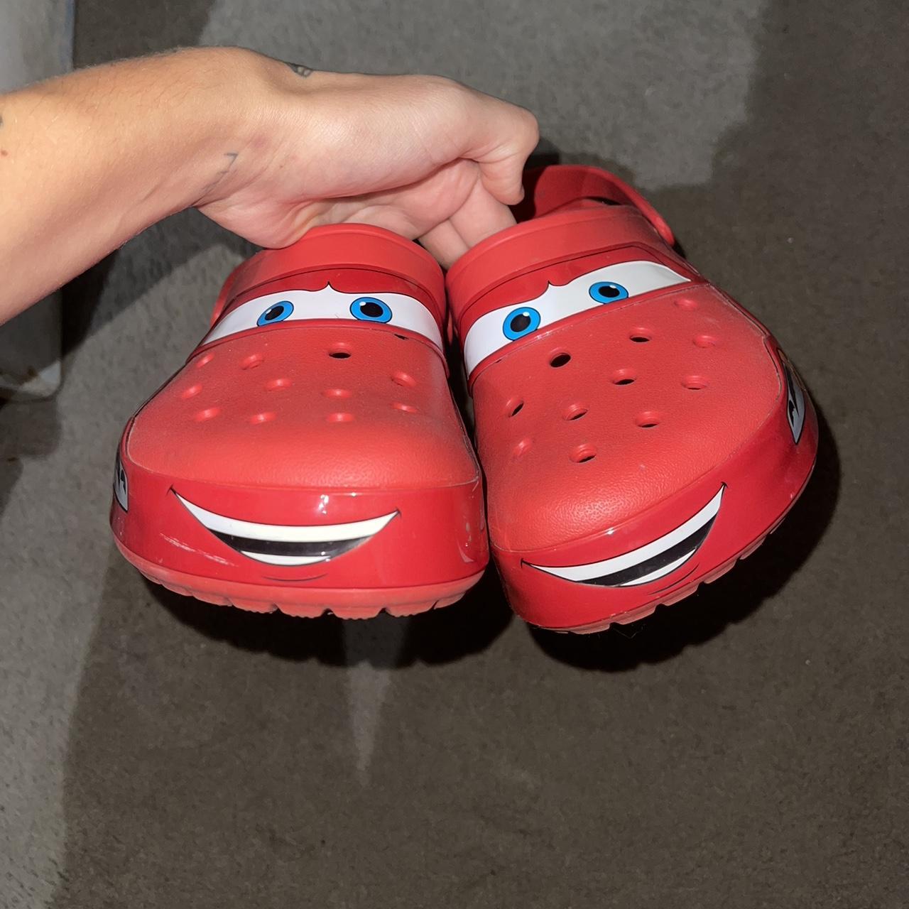 Lightning McQueen Crocs - Depop