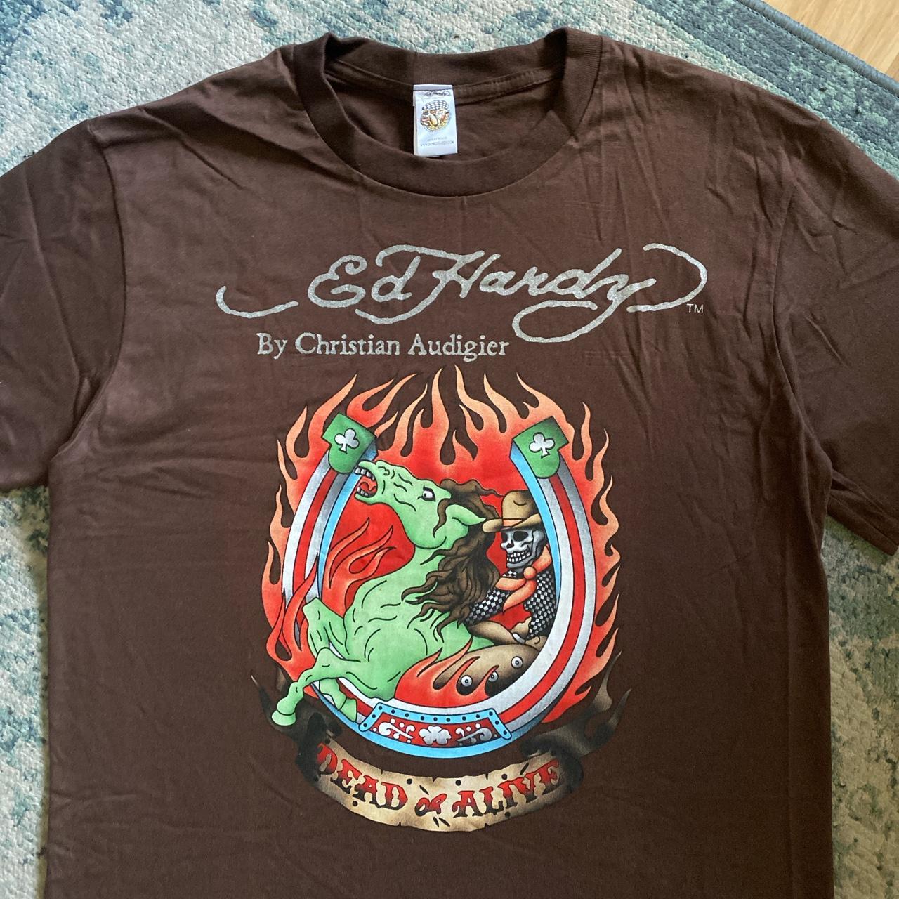 Vintage Ed Hardy tee Size Large 22” by 29” Free... - Depop