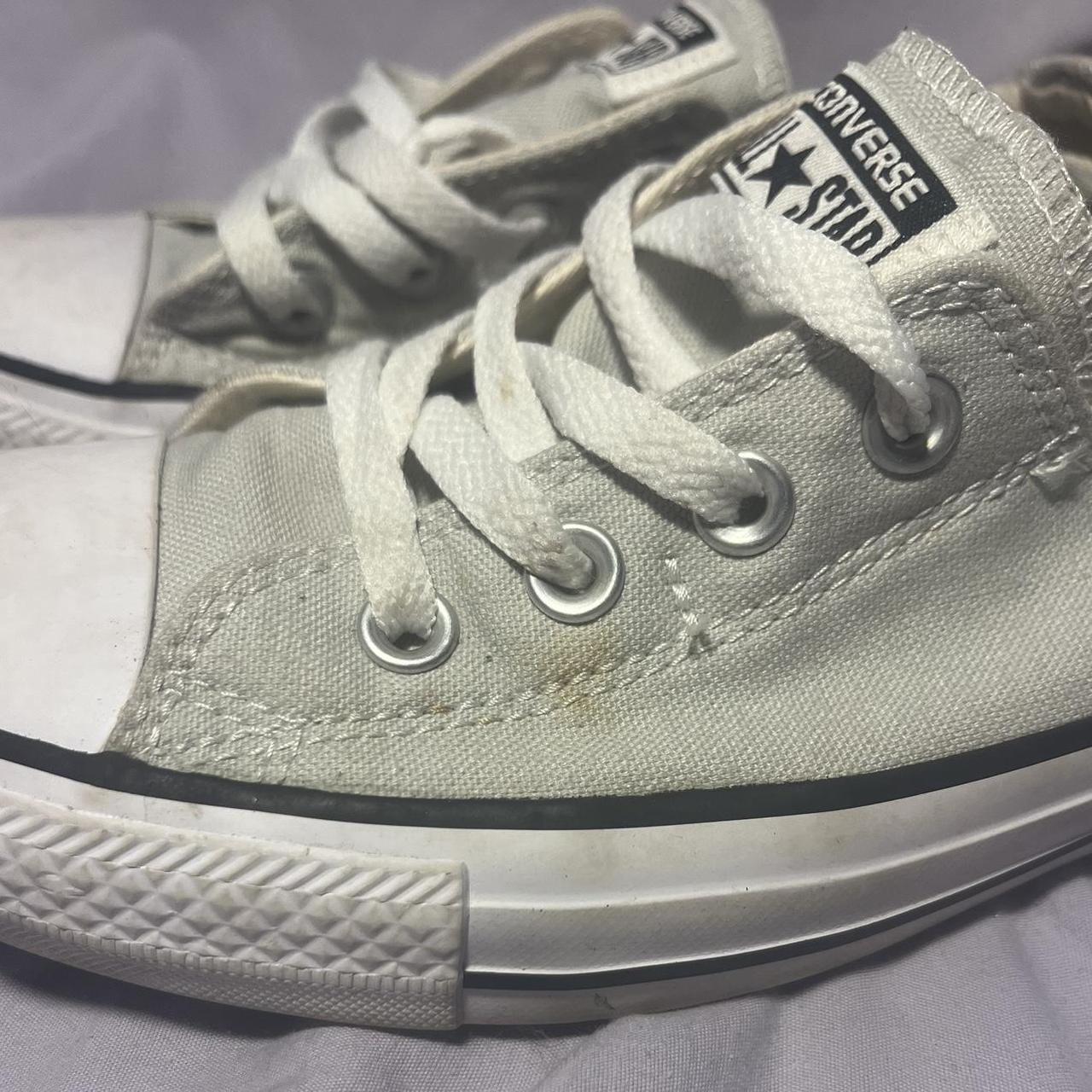 Light grey/riverstone color Converse low top... - Depop