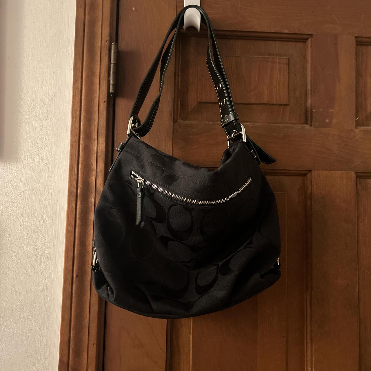 Black mid size Coach handbag - Depop