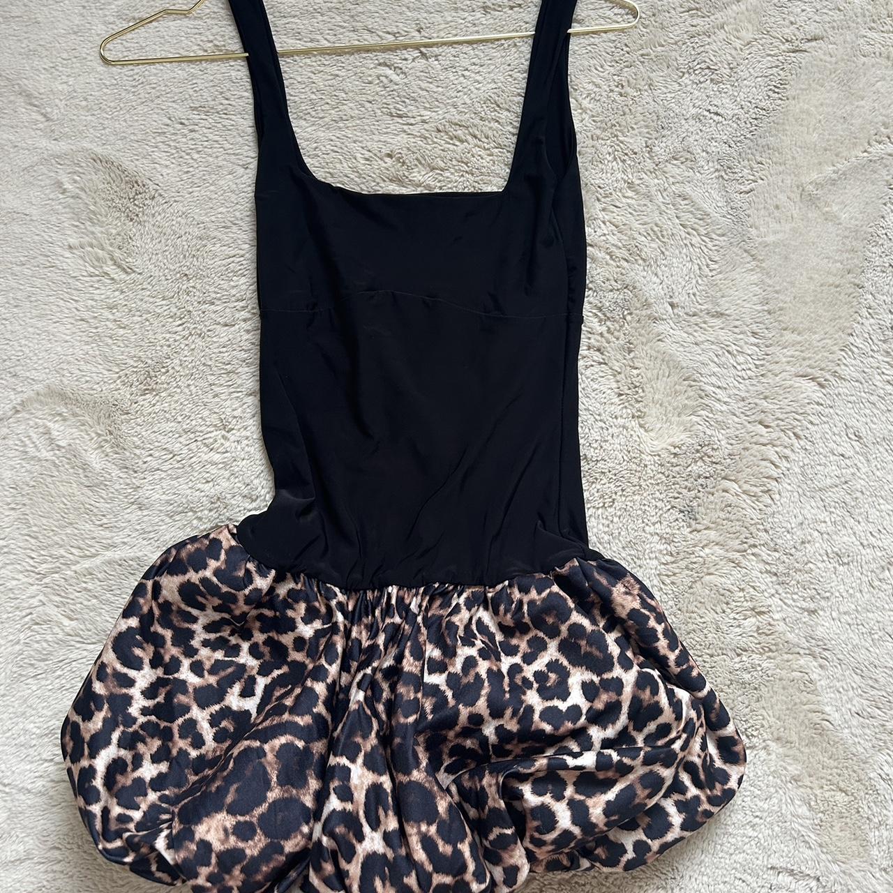 EGO Leopard Print Puffball dress Size-6 Worn... - Depop