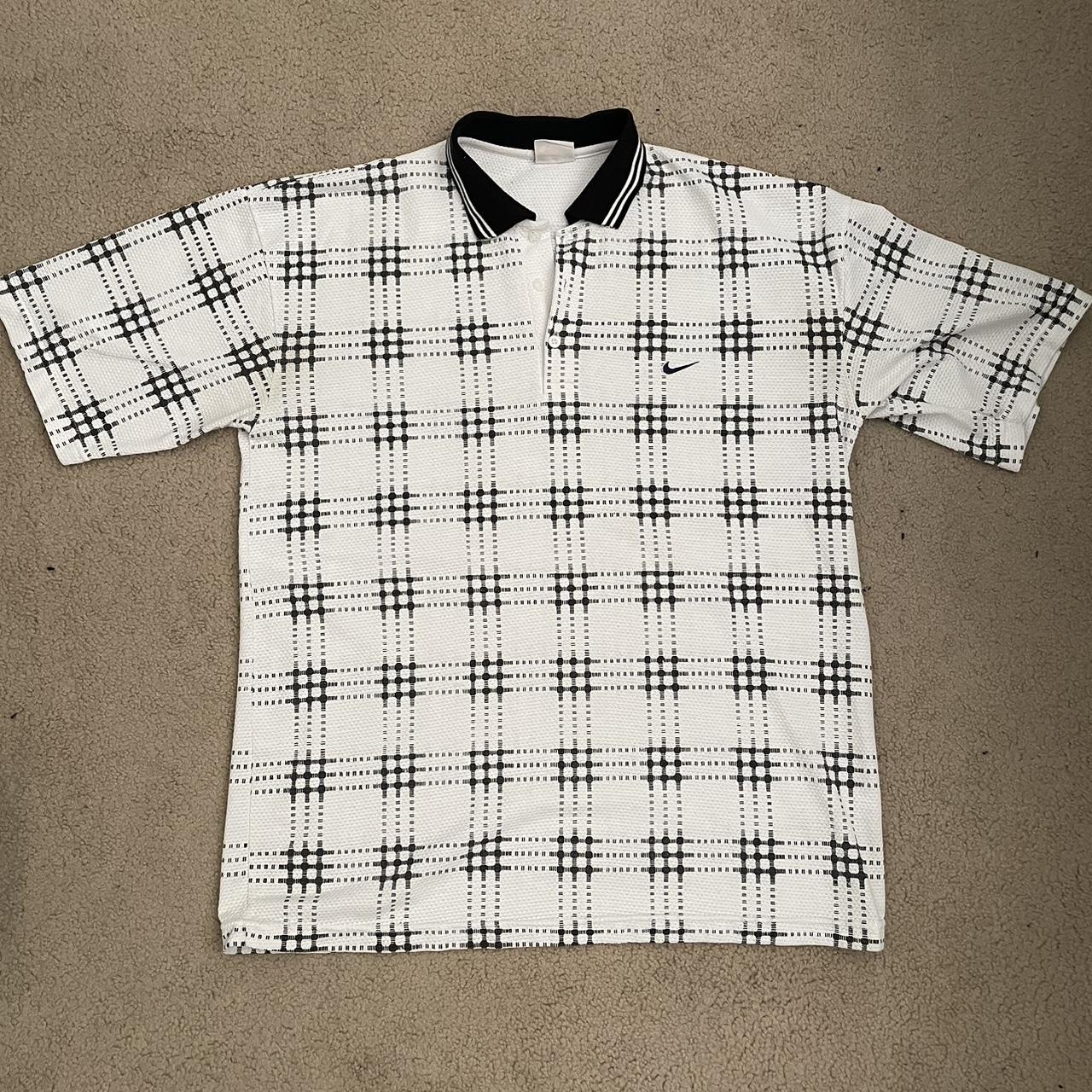 Nike vintage Polo Checkered Shirt Size L Great... - Depop