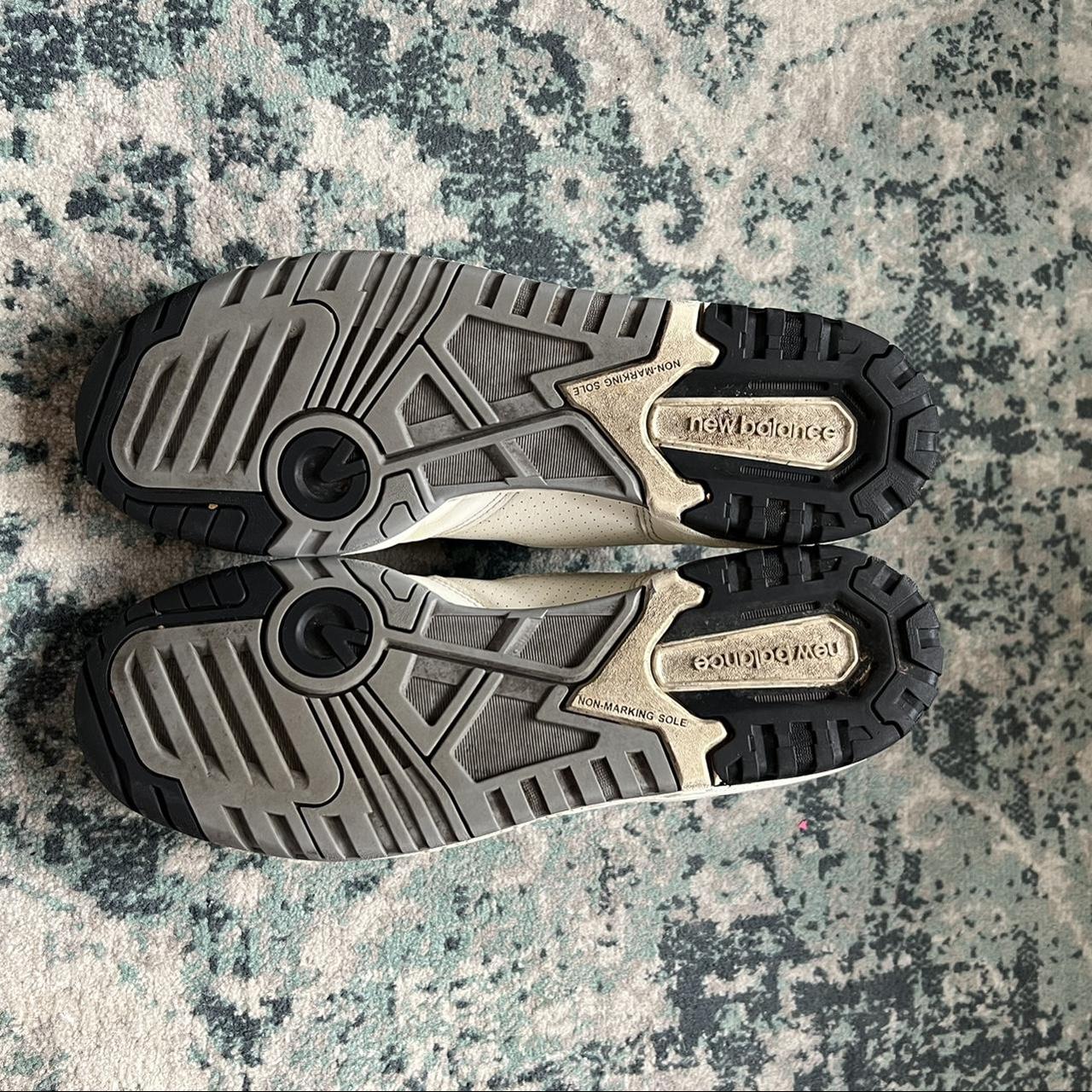 New Balance 550 Sail Cream Black worn but banging... - Depop