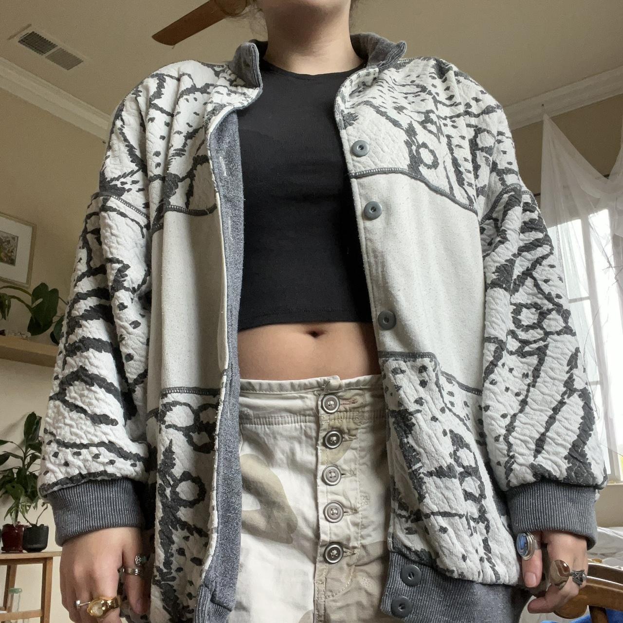 reversible all over mountain print jacket no tag... - Depop