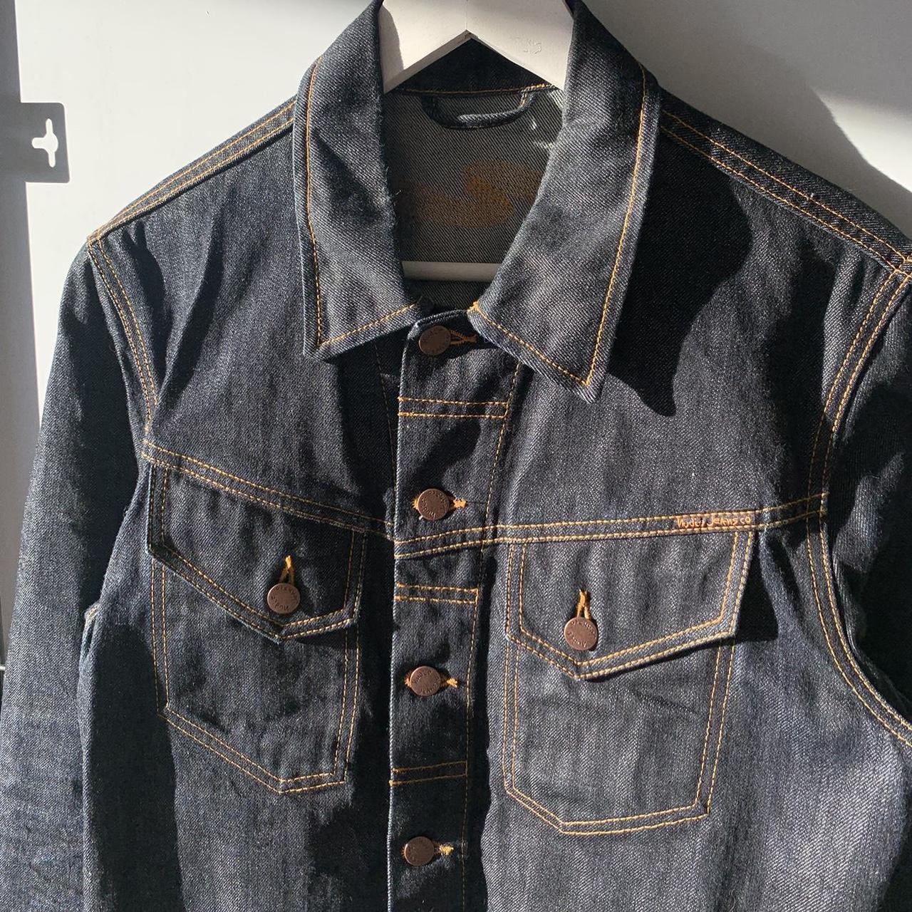 NUDIE BILLY DRY RING DENIM JACKET ️SIZE: M - dark... - Depop