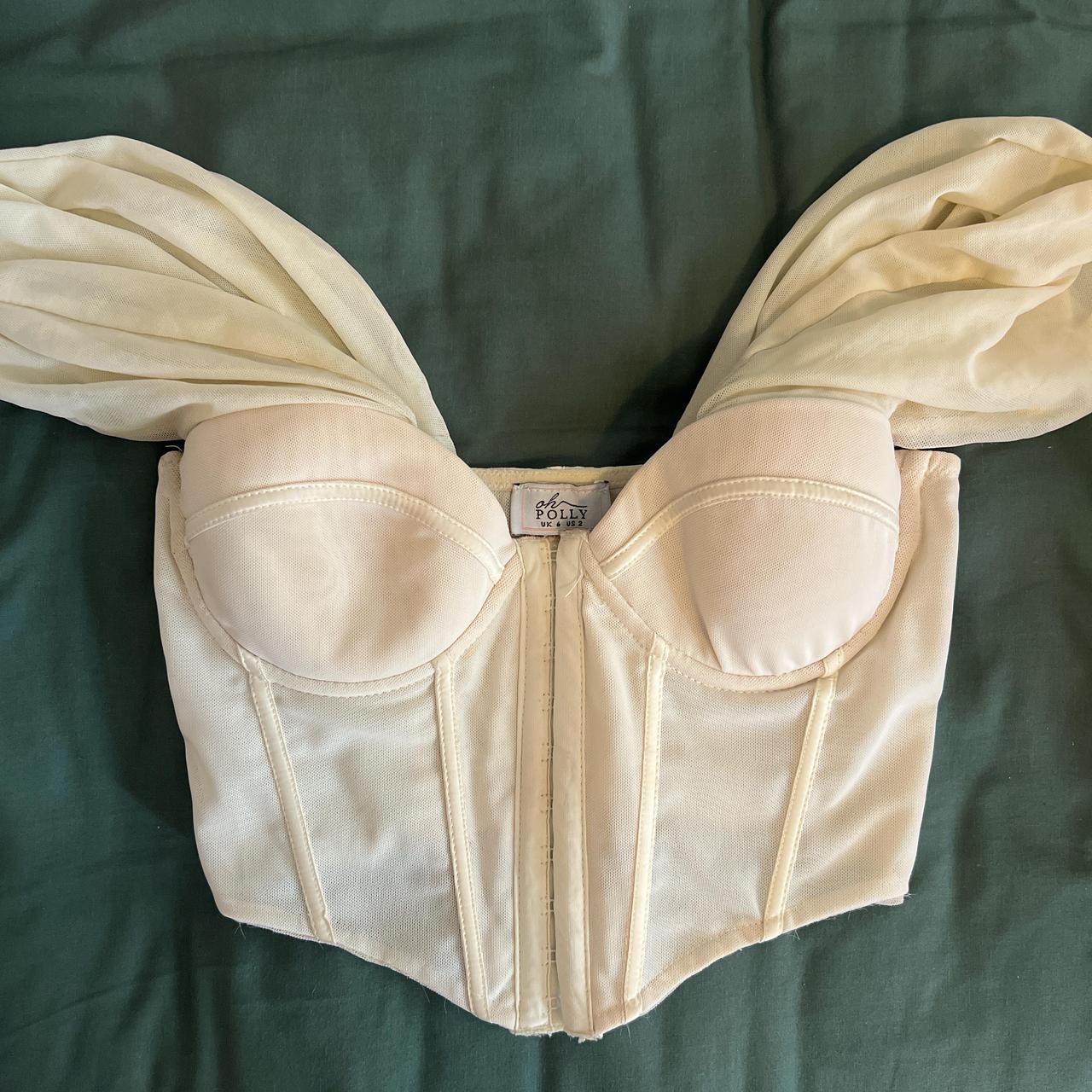 Oh Polly Ivory corset top #ohpolly #ohpollycorset... - Depop